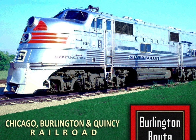 Silver Streak Zephyr Burlington Route New Retro Poster - Etsy