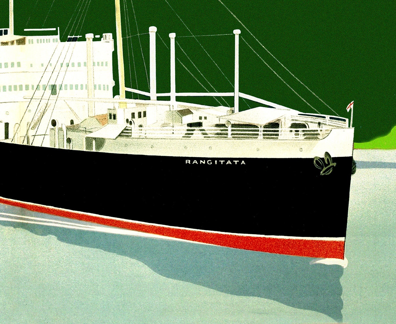 New Zealand Lines RANGITATA New Retro Ocean Liner Poster - Etsy