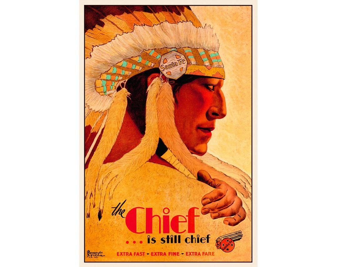 Atchison Topeka and Santa Fe Railway SUPER CHIEF Poster New Retro ...