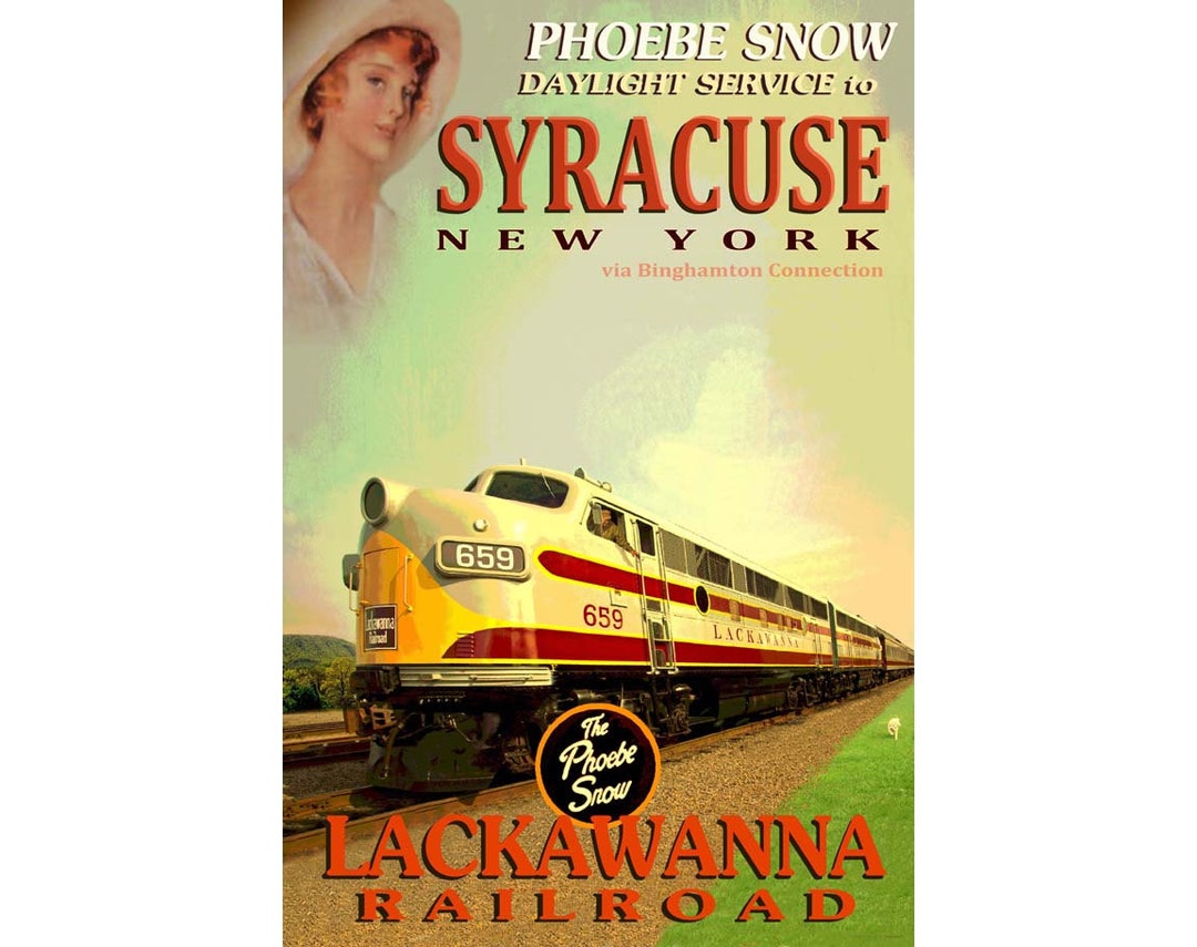 SYRACUSE New York Lackawanna Railroad PHOEBE SNOW Train -original New ...