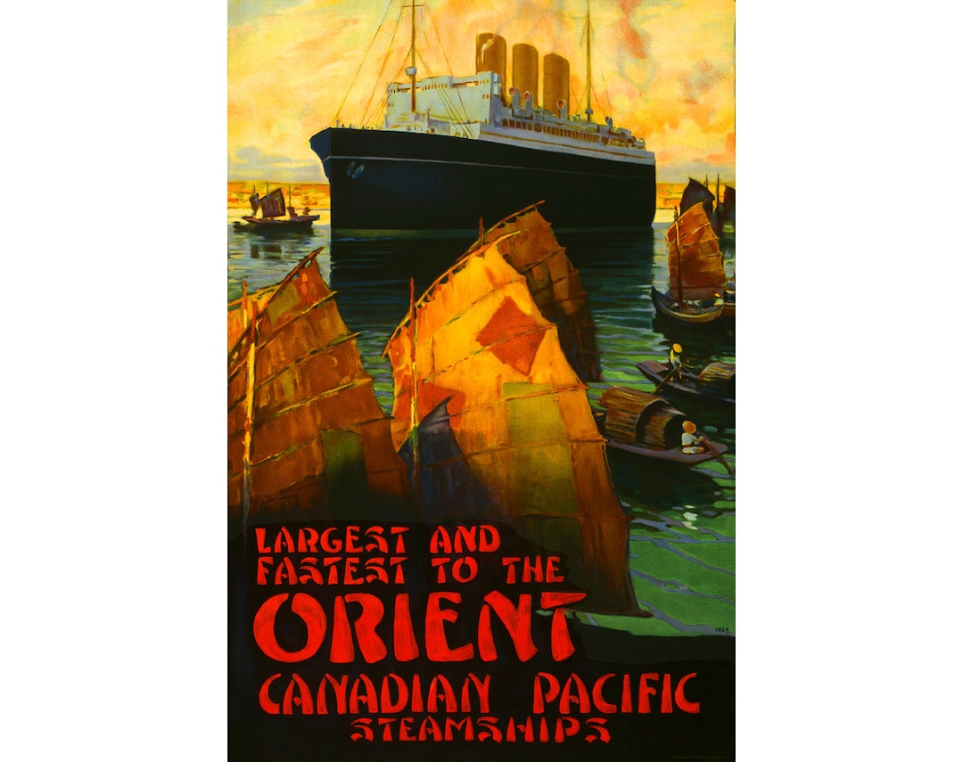 CANADIAN PACIFIC Lines Steamships to the ORIENT New Retro Junk in ...