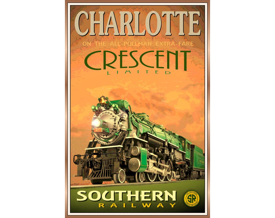 CRESCENT LIMITED Southern Railway Original Retro Poster Available in ...