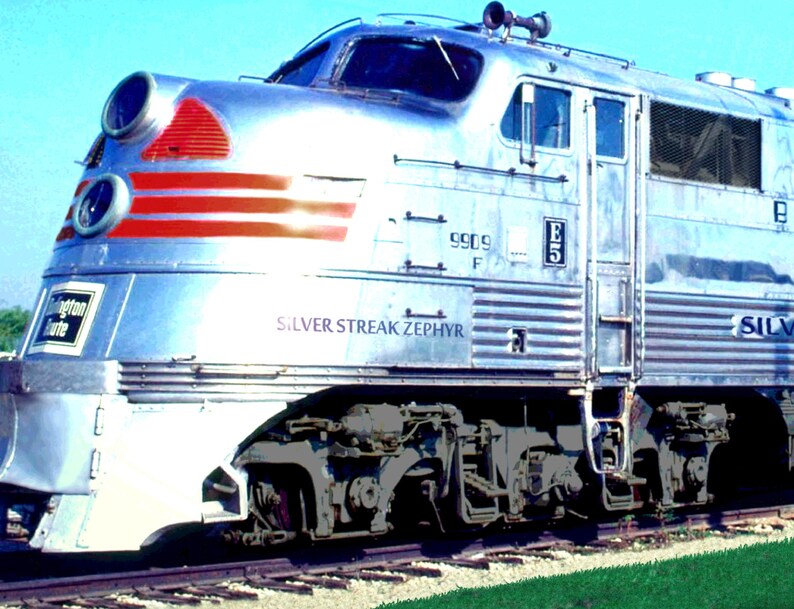 Silver Streak Zephyr Burlington Route New Retro Poster - Etsy