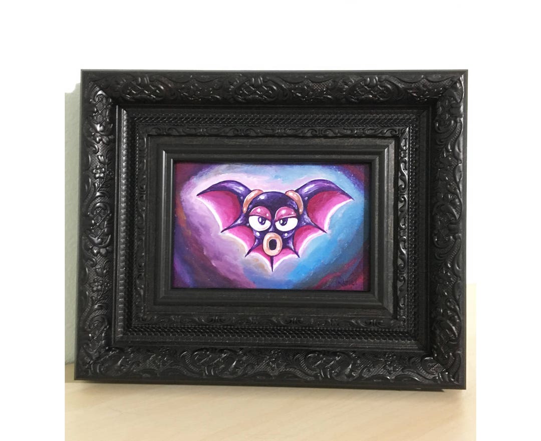 Batton - Megaman Bat Enemy Original Acrylic Painting - Geeky Video Game ...