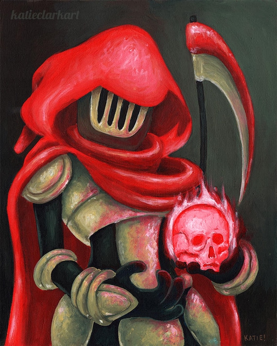 Specter Knight Portrait Print Shovel Knight Fan Art Video | Etsy