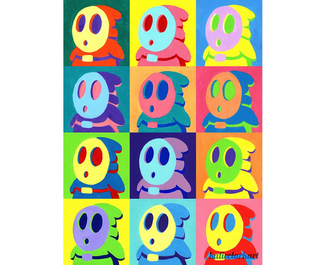 Warhol Shy Guys Print - Shy Guy Painting - Andy Warhol Marilyn Parody ...