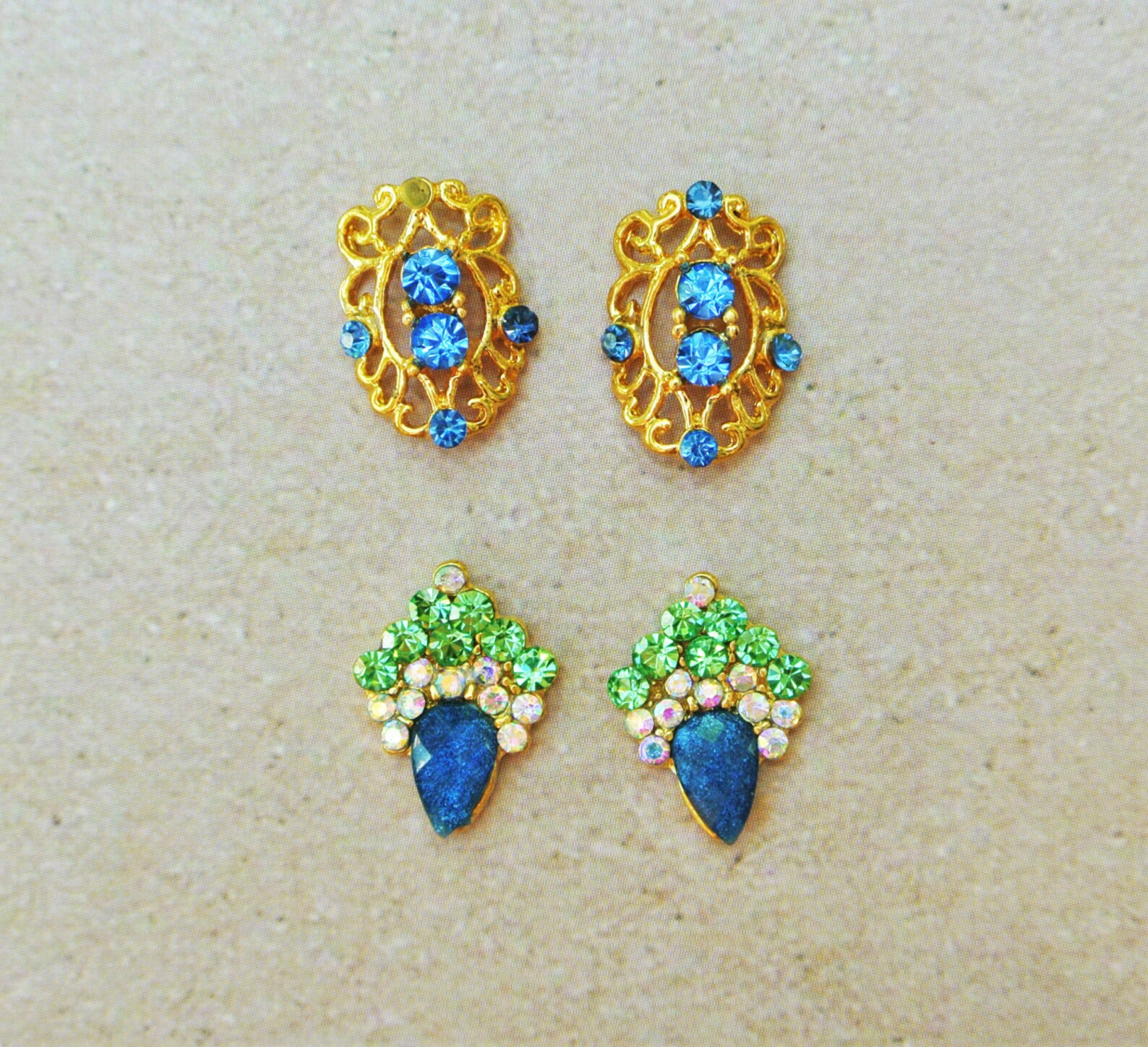 12 Pcs of Nail Elegant Nail Covers, Pink 3d Nail Art, Blue Nail Charms ...