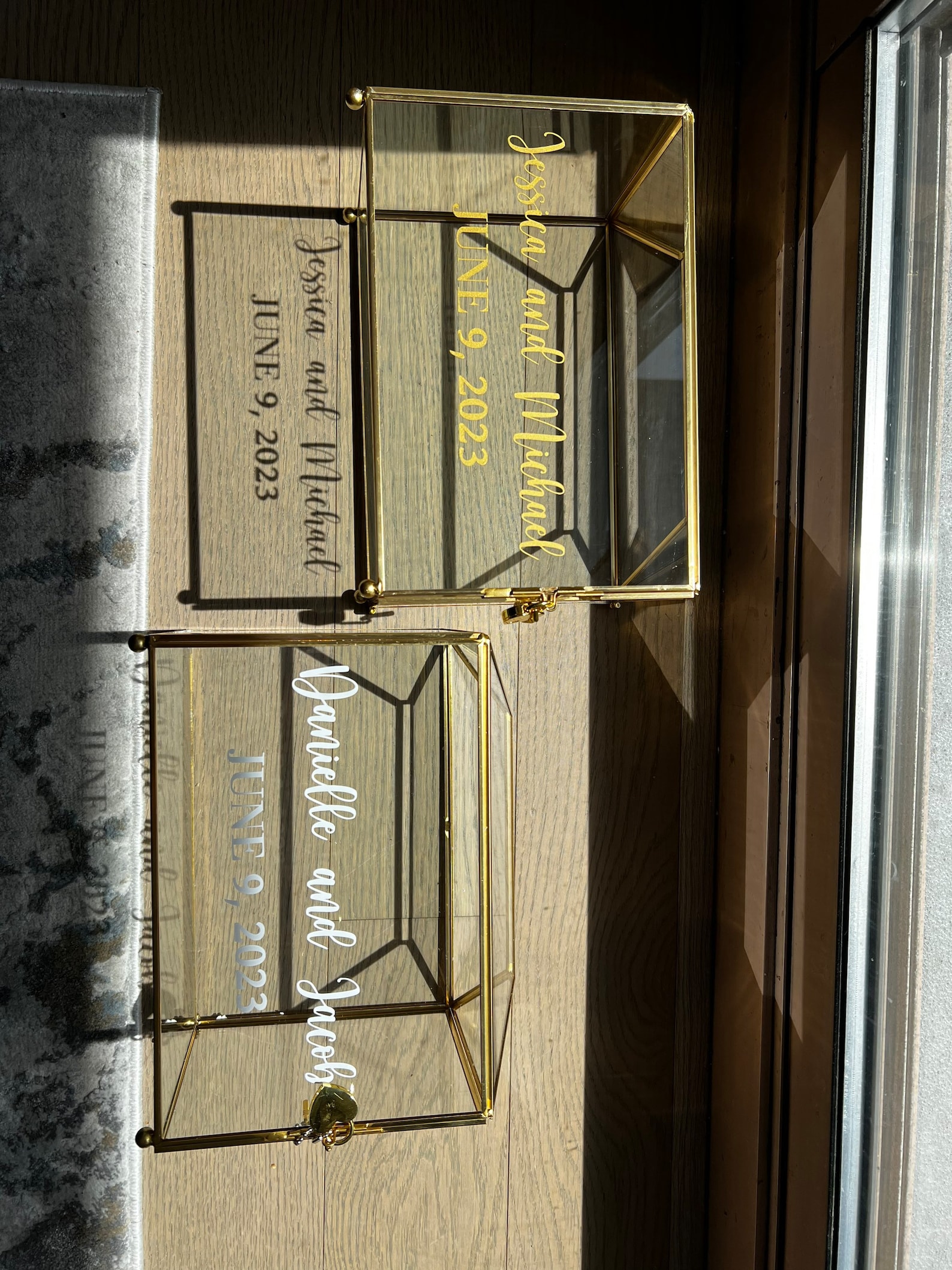 Glass Card Gift Box With Top Slot Personalized Wedding Gift - Etsy