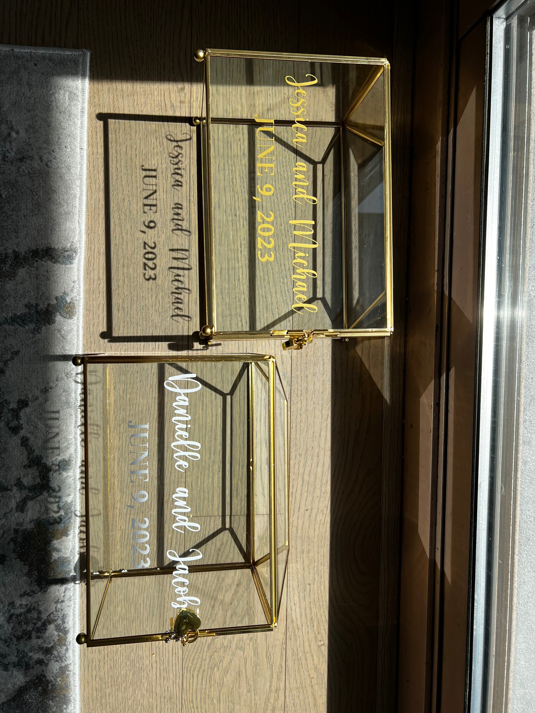 Glass Card Gift Box With Top Slot Personalized Wedding Gift - Etsy