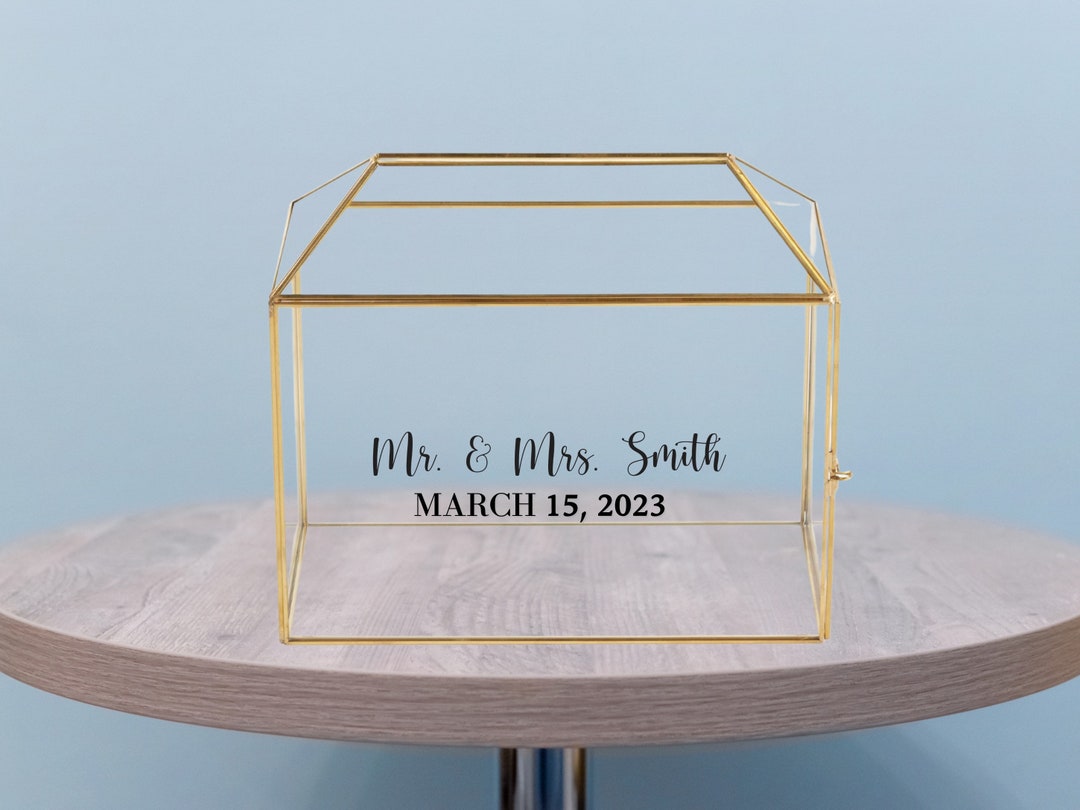 Glass Card Gift Box With Top Slot Personalized Wedding Gift - Etsy