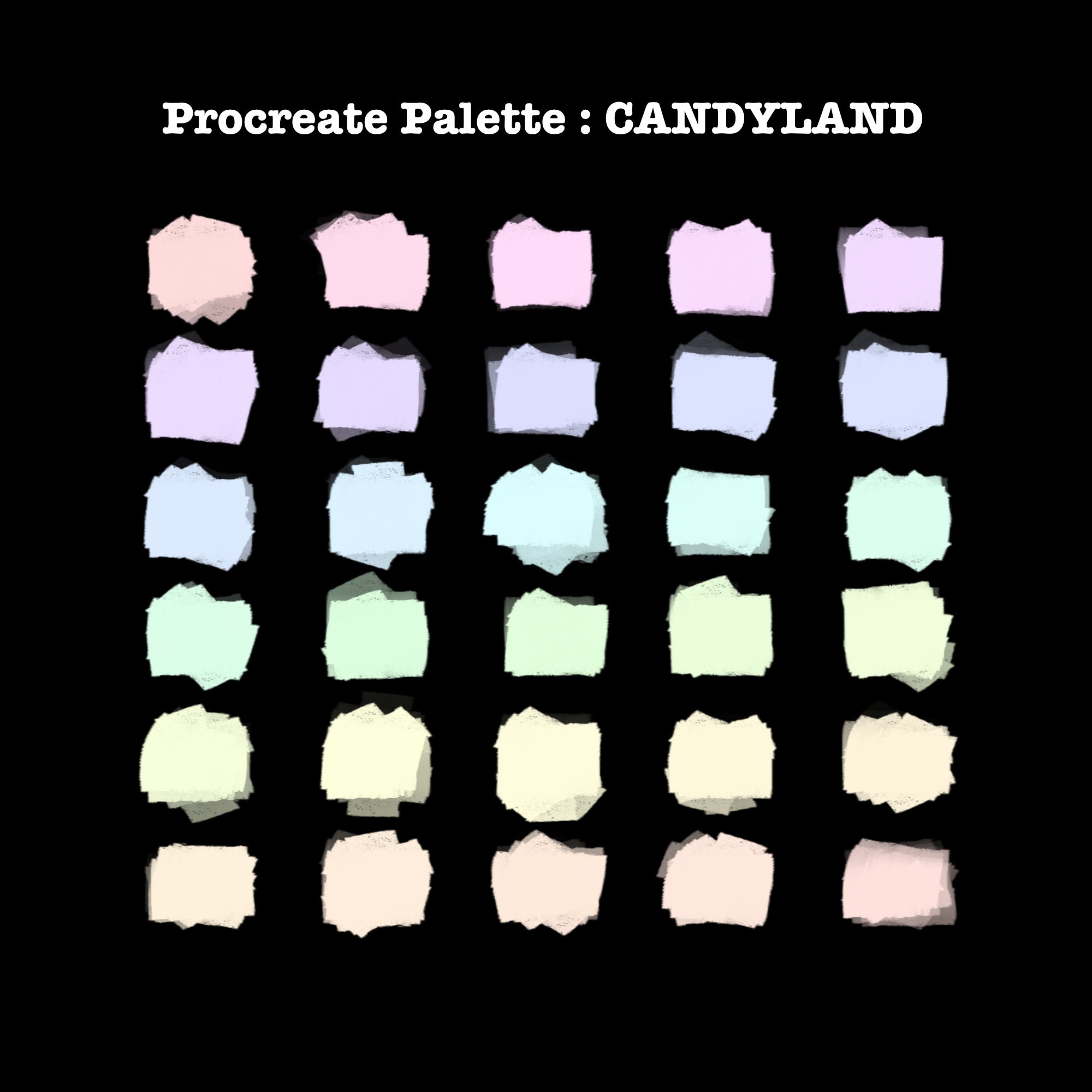 Procreate Palette: CANDYLAND (pastel Hues) Digital Download - Etsy