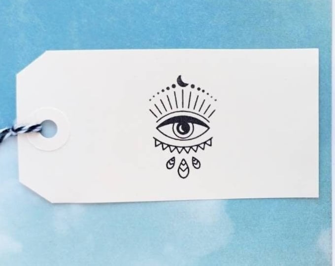 Evil Eye Rubber Stamp, Cosmic Eye Watcher, Spiritual Gift for Women ...