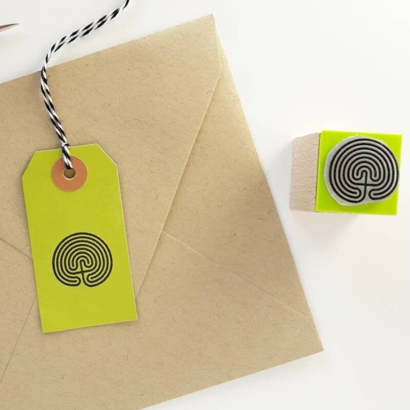 Labyrinth Stamp - Etsy