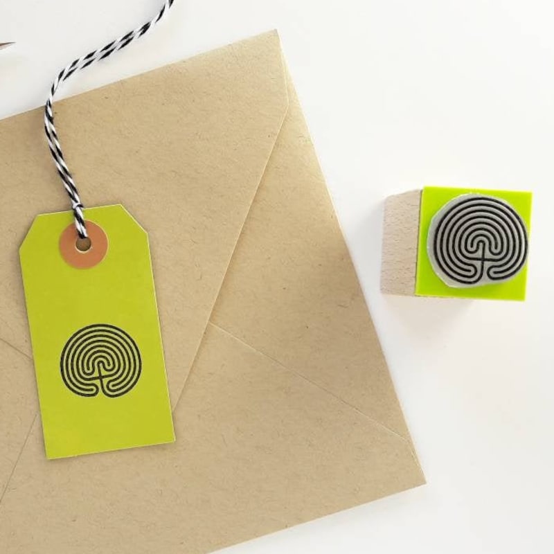 Labyrinth Stamp - Etsy