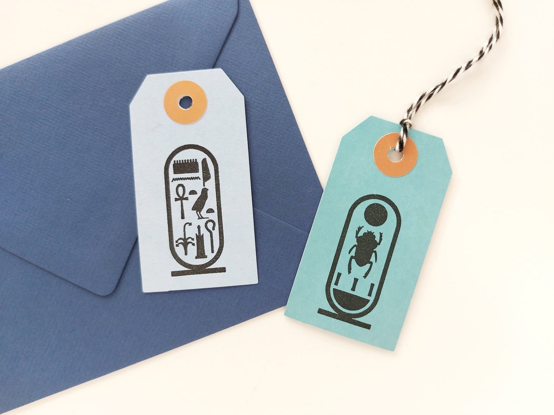 Egyptian Tutankhamun Stamp, Hieroglyphic Symbol, Pharaoh God, Ancient ...