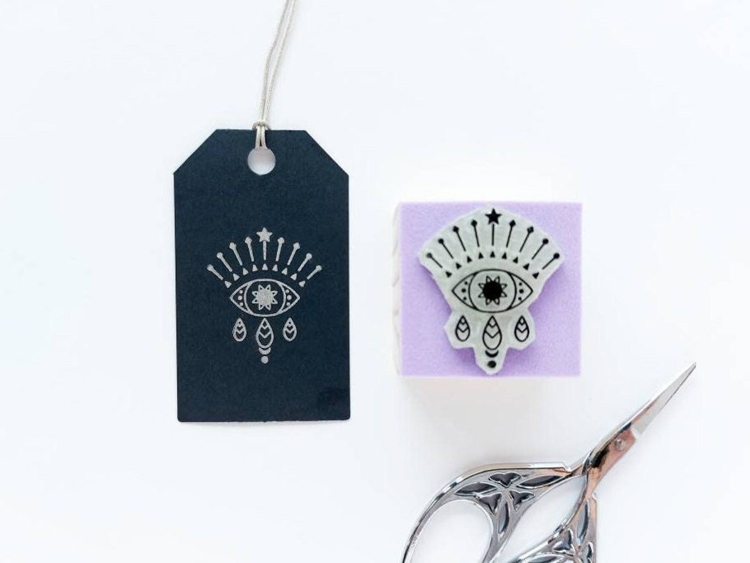 Magic Eye Stamp, Mystic Eye Rubber Stamp, Celestial Notebook, Evil Eye ...