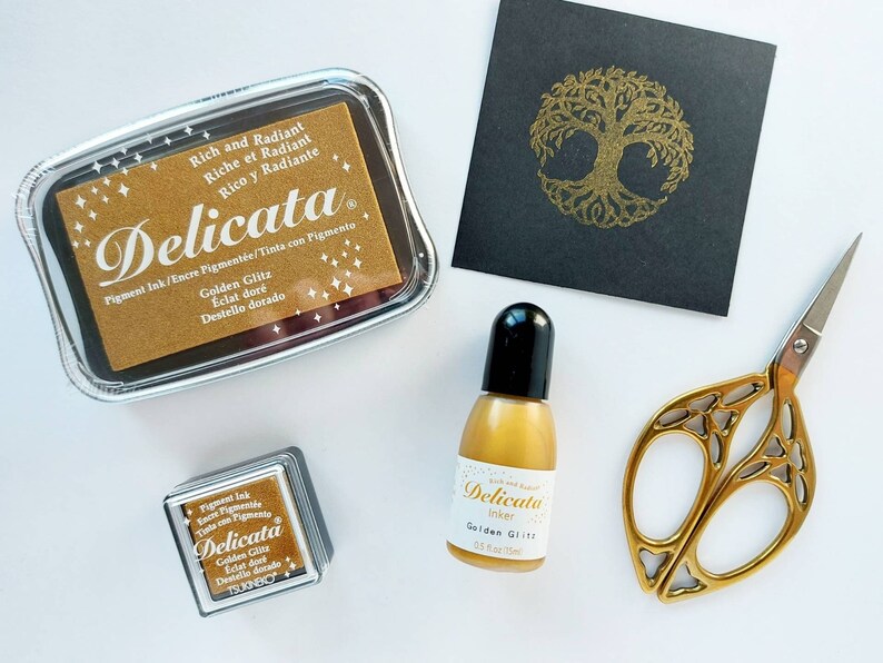 Delicata Ink Pad Gold Ink Pad Wrapping Paper Christmas - Etsy