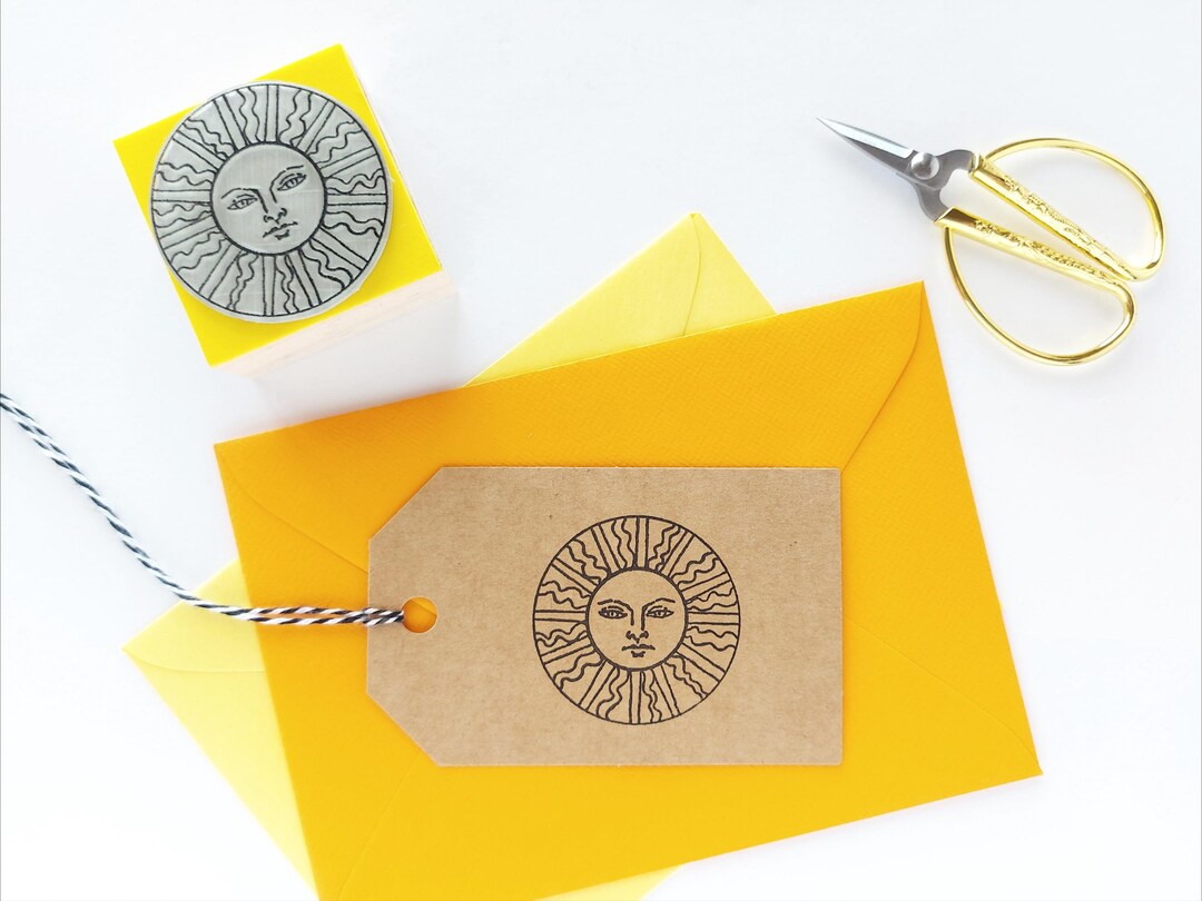 Sun Tarot Card Rubber Stamp, Major Arcana Deck, Reading Journal, Mystic ...