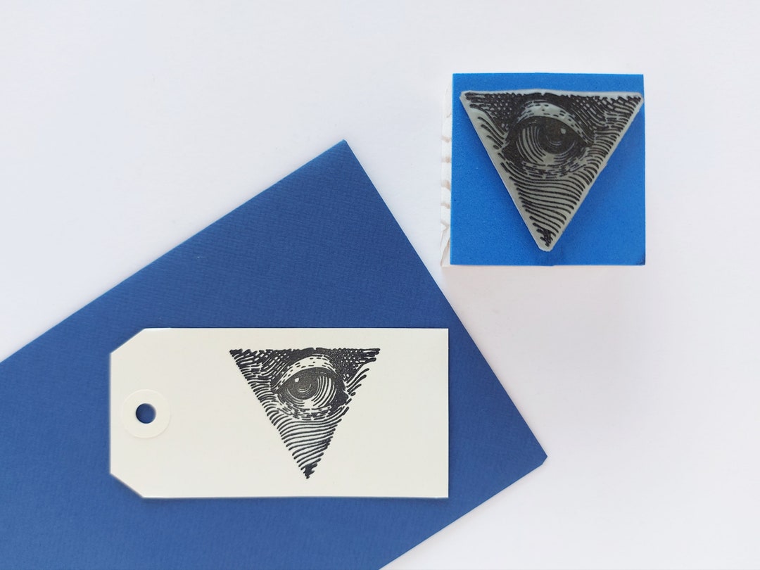 All Seeing Eye Rubber Stamp, Evil Eye Symbol, Eye of Providence ...