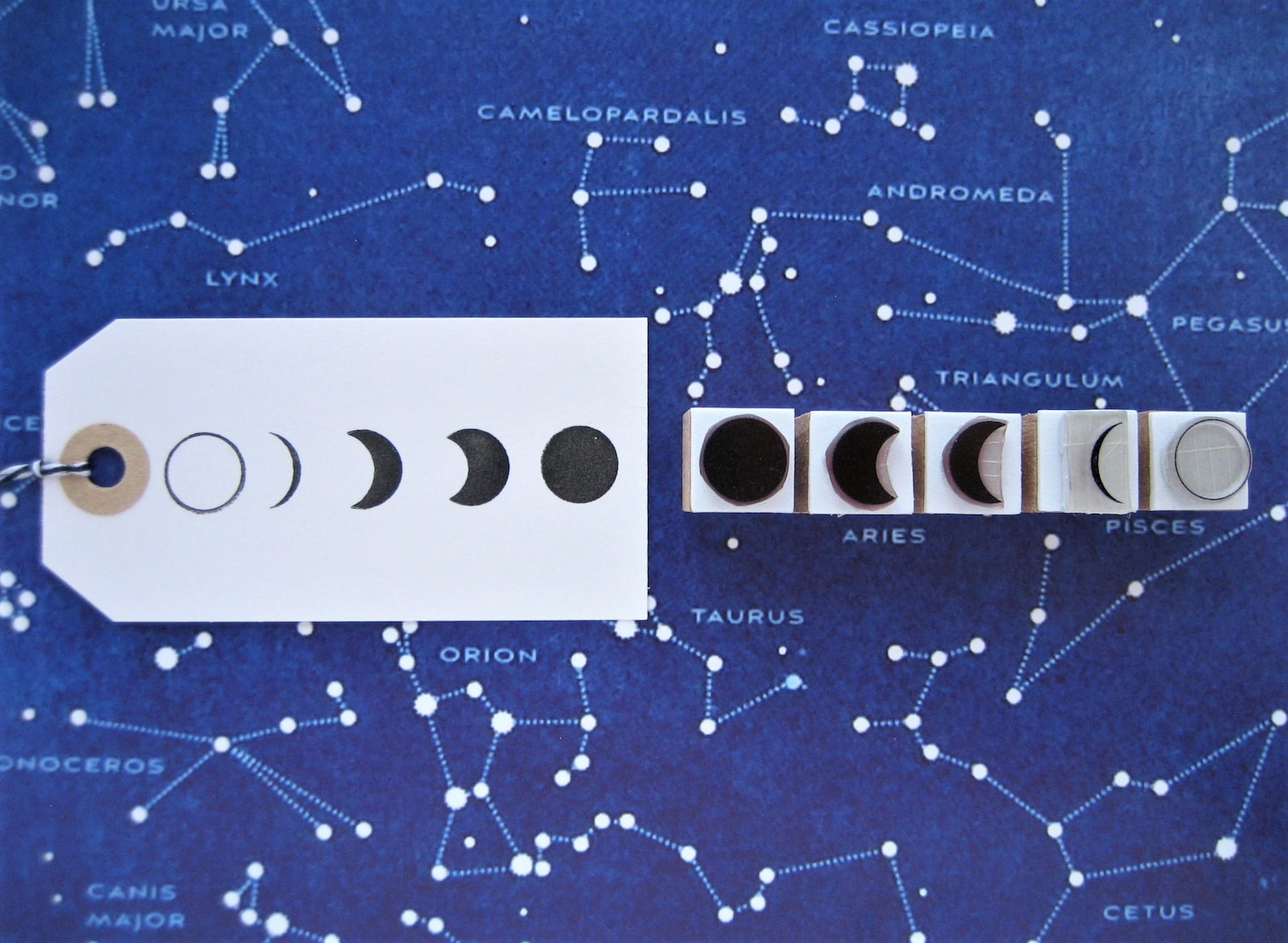 Moon Phases Stamps. Moon Stamps. Phases of the Moon Stamps. - Etsy