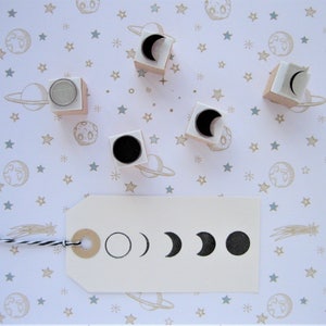 Moon Phases Stamps. Moon Stamps. Phases of the Moon Stamps. Lunar ...