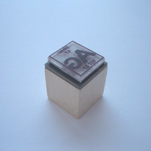 SILVER Rubber Stamp. Periodic Table Stamp. Jewelry Packaging. Silver ...