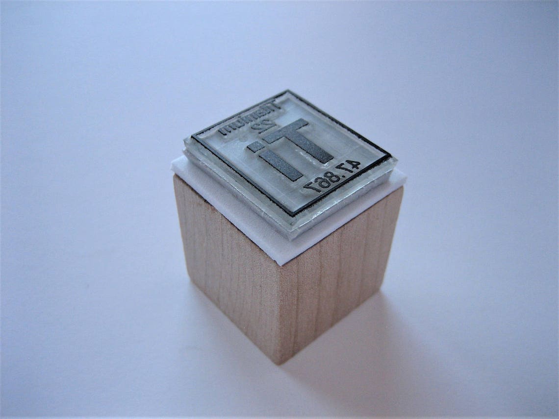 TITANIUM Rubber Stamp. Periodic table Rubber stamp. Science | Etsy