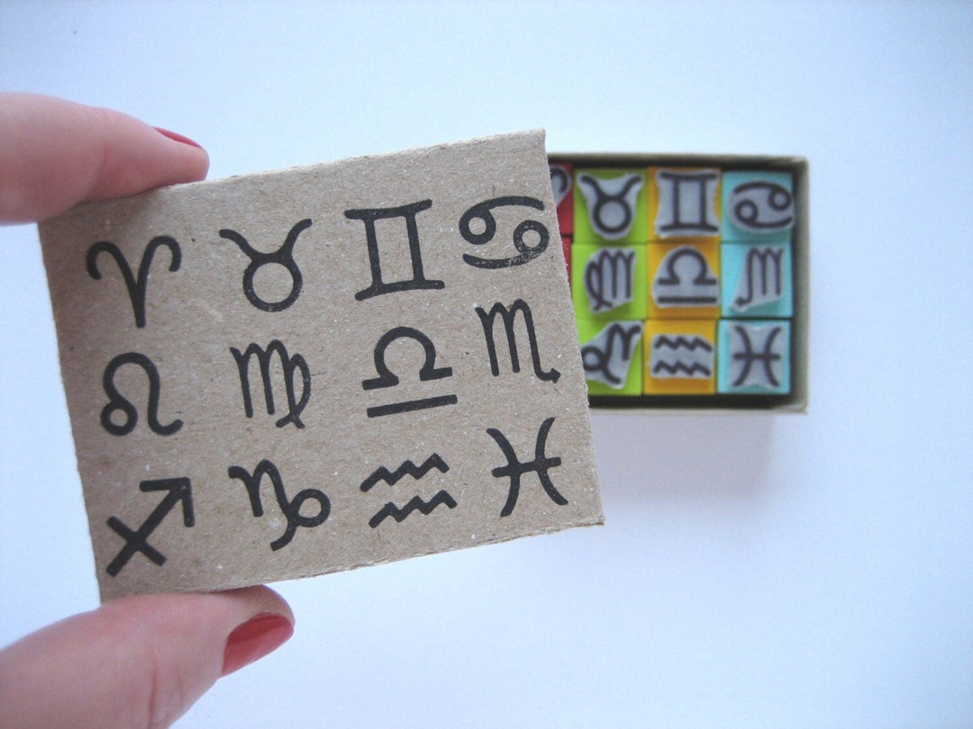 Zodiac Rubber Stamps, Horoscope Signs Lover Gift, Astrology Planetary ...
