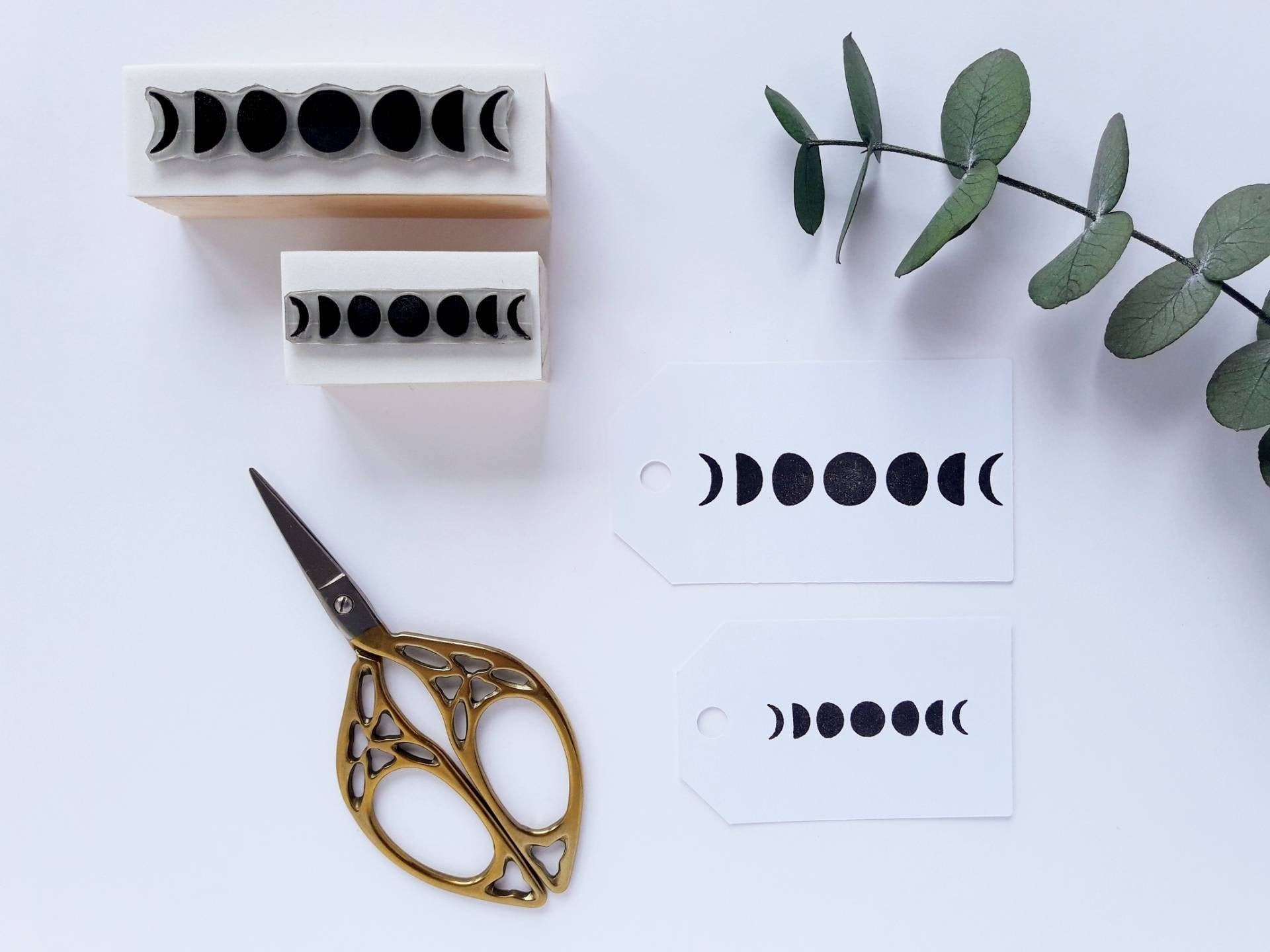 Lunar Phases Stamp, Moon Lover Rubber Stamp, Celestial Journaling ...