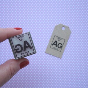SILVER Rubber Stamp. Periodic Table Stamp. Jewelry Packaging. Silver ...