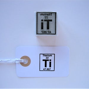 TITANIUM Rubber Stamp. Periodic Table Rubber Stamp. Science Stamp ...