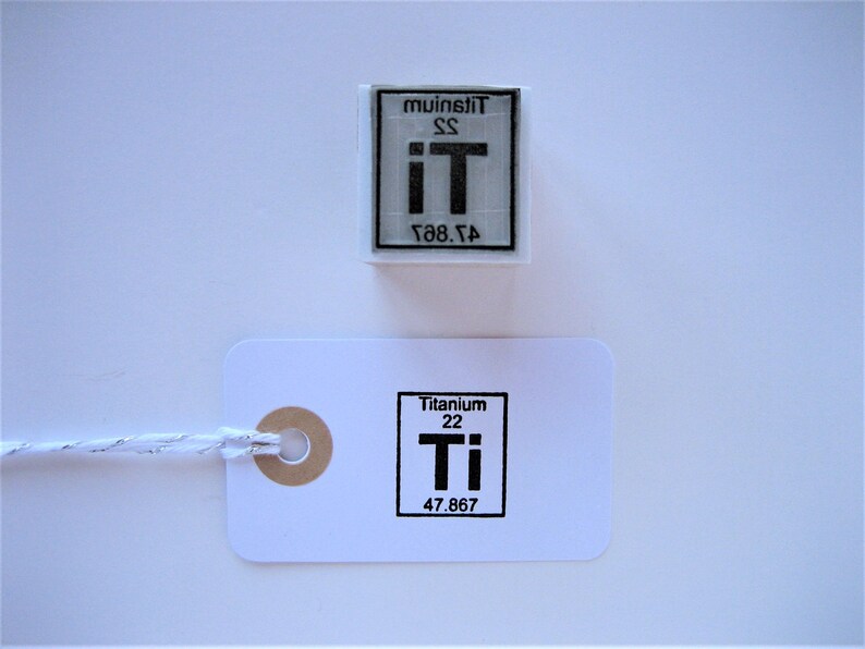 TITANIUM Rubber Stamp. Periodic table Rubber stamp. Science | Etsy
