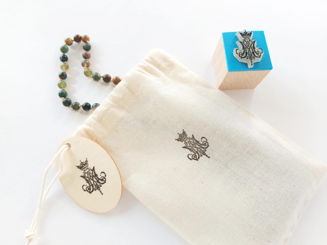 Auspice Maria Stamp, Virgin Mary Rubber Stamp, Marian Monogram, Rosary ...