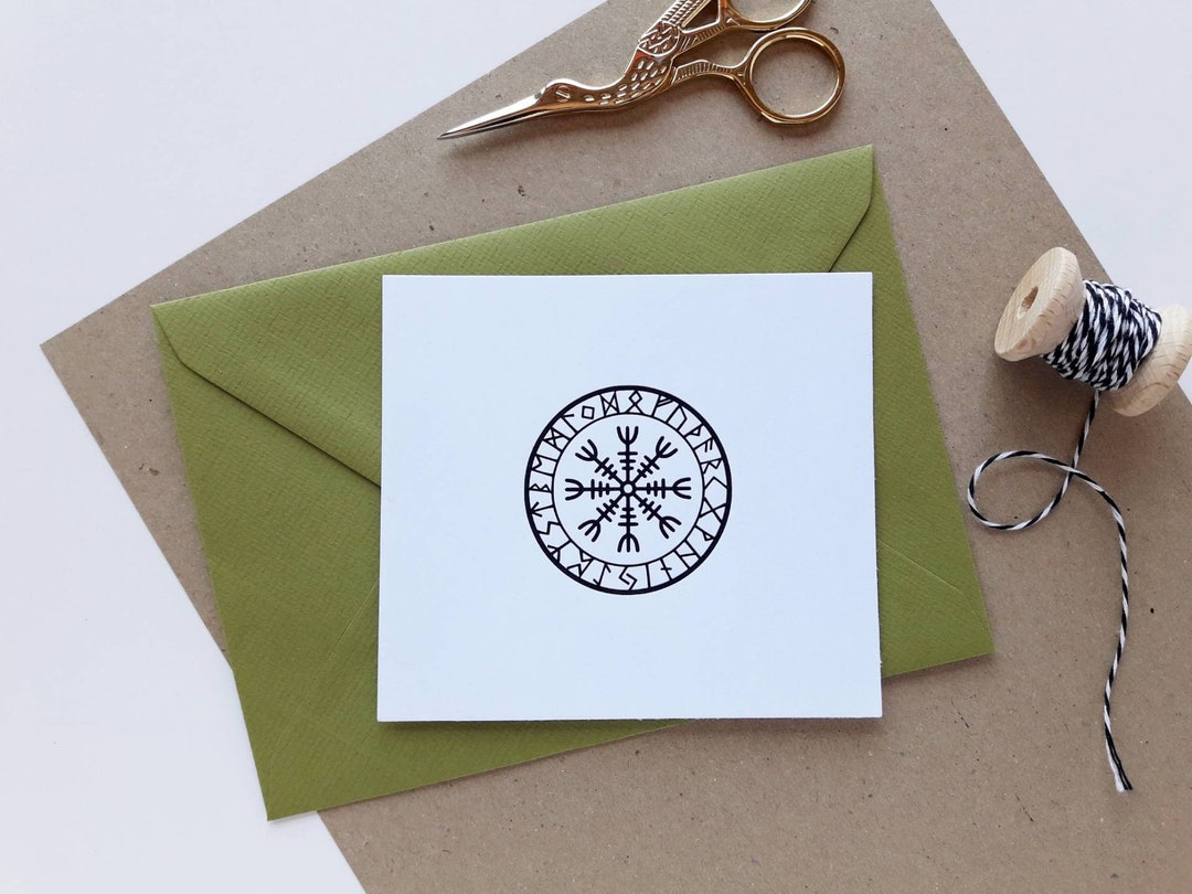 Helm of Awe With Runes Stamp. Aegishjalmr Stamp. Helm of Terror Stamp ...