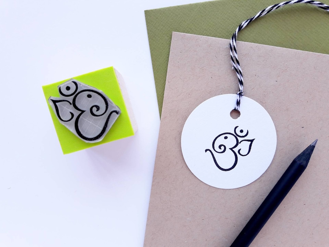 GANESHA OM Stamp, Ganesh Om Rubber Stamp, Om Stamp, Spiritual Om ...
