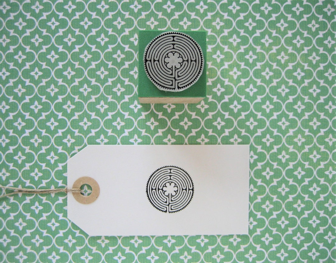 Chartres Labyrinth Rubber Stamp, Hedge Maze Stamp, Architect Lover Gift ...