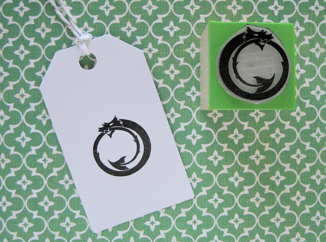 Ouroboros Rubber Stamp, Dragon Journaling, Eternity Infinite Symbol ...