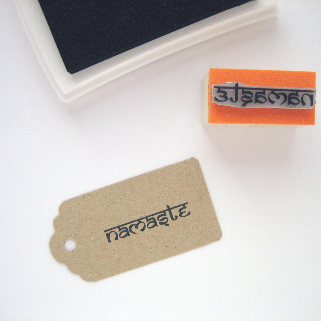 NAMASTE Rubber Stamp, Peace Mantra Stamp for Journaling, Yoga Teacher ...