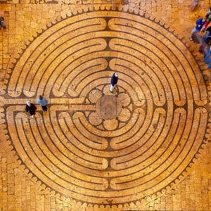 Chartres Labyrinth Rubber Stamp, Hedge Maze Stamp, Architect Lover Gift ...