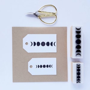 Moon Phases Stamps Moon Rubber Stamp Lunar Phases Stamp | Etsy