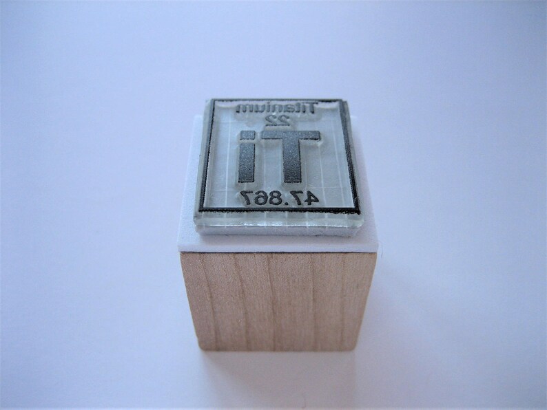 TITANIUM Rubber Stamp. Periodic table Rubber stamp. Science | Etsy