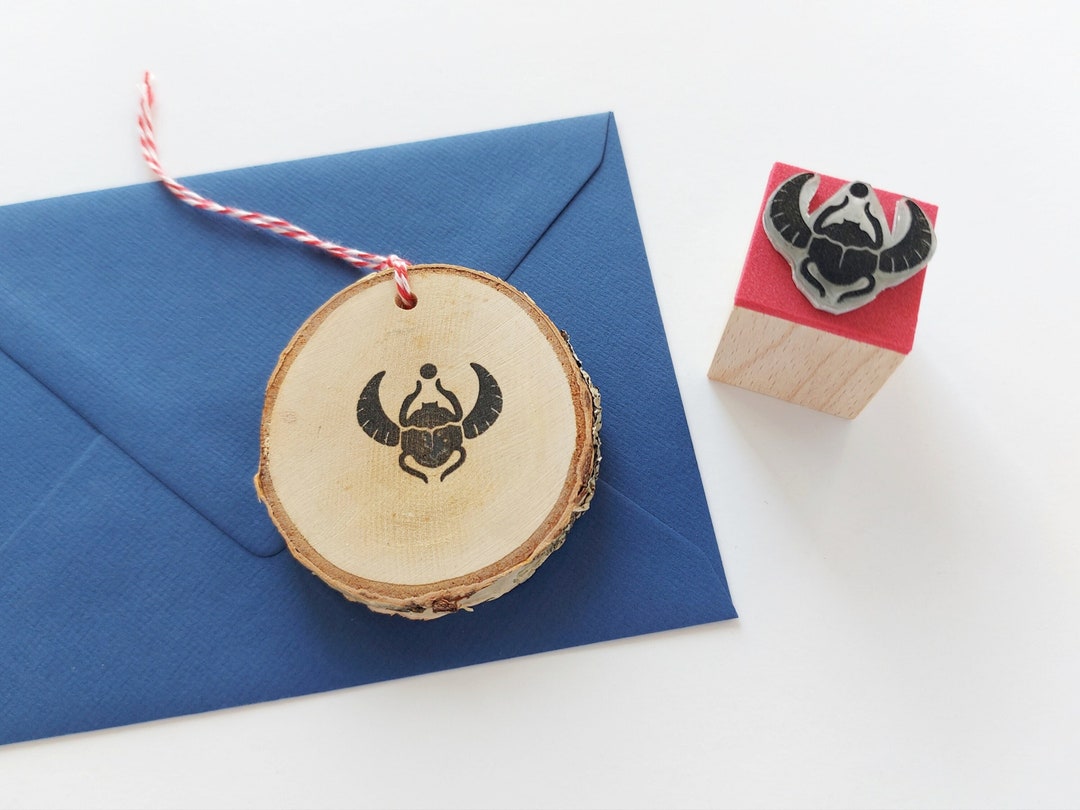 Egyptian Sacred Scarab Beetle Stamp, Protection Amulet, Gift for ...