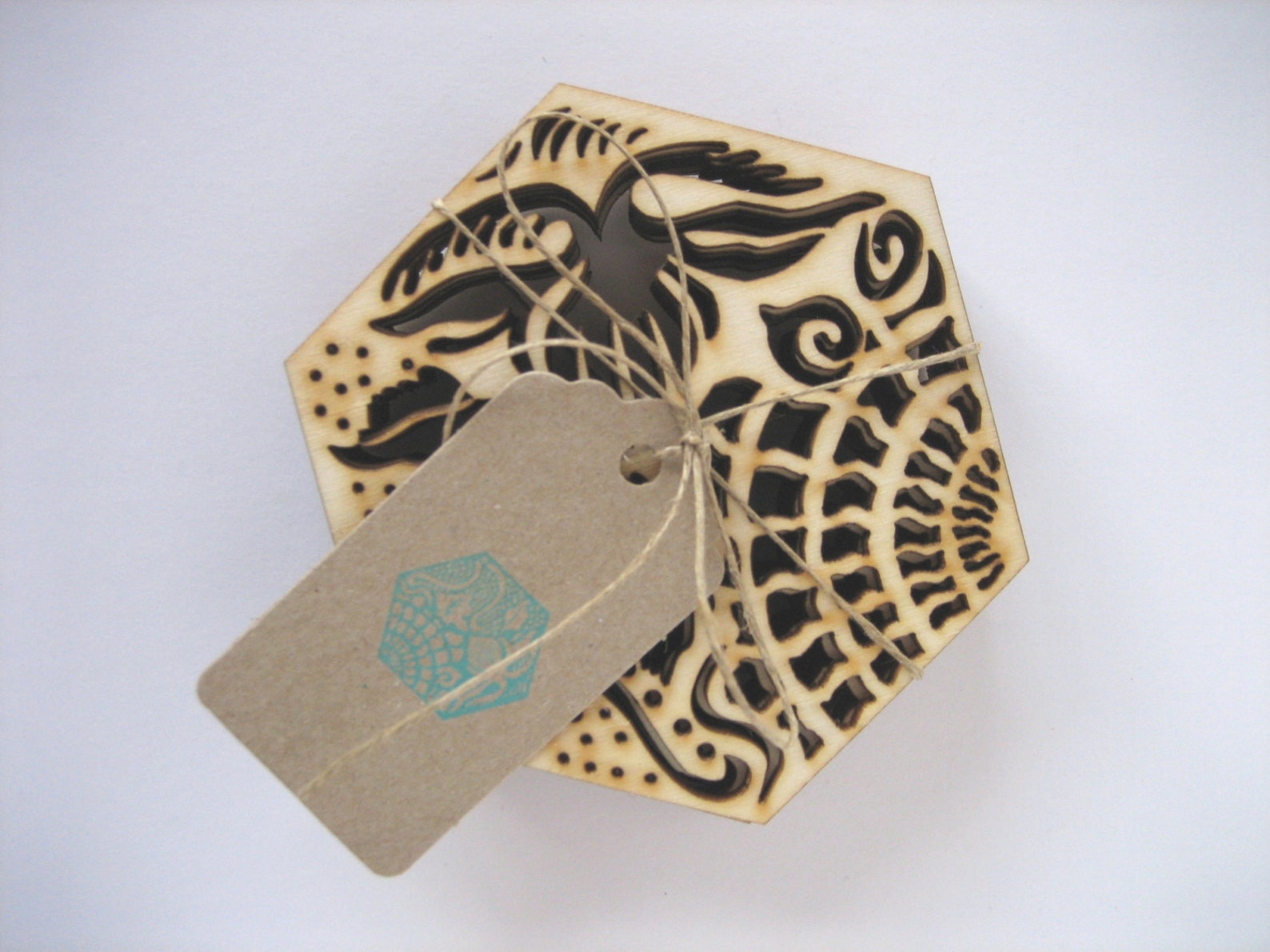 Wooden Coasters of GAUDÍ TILE in Barcelona Architecture Icon - Etsy