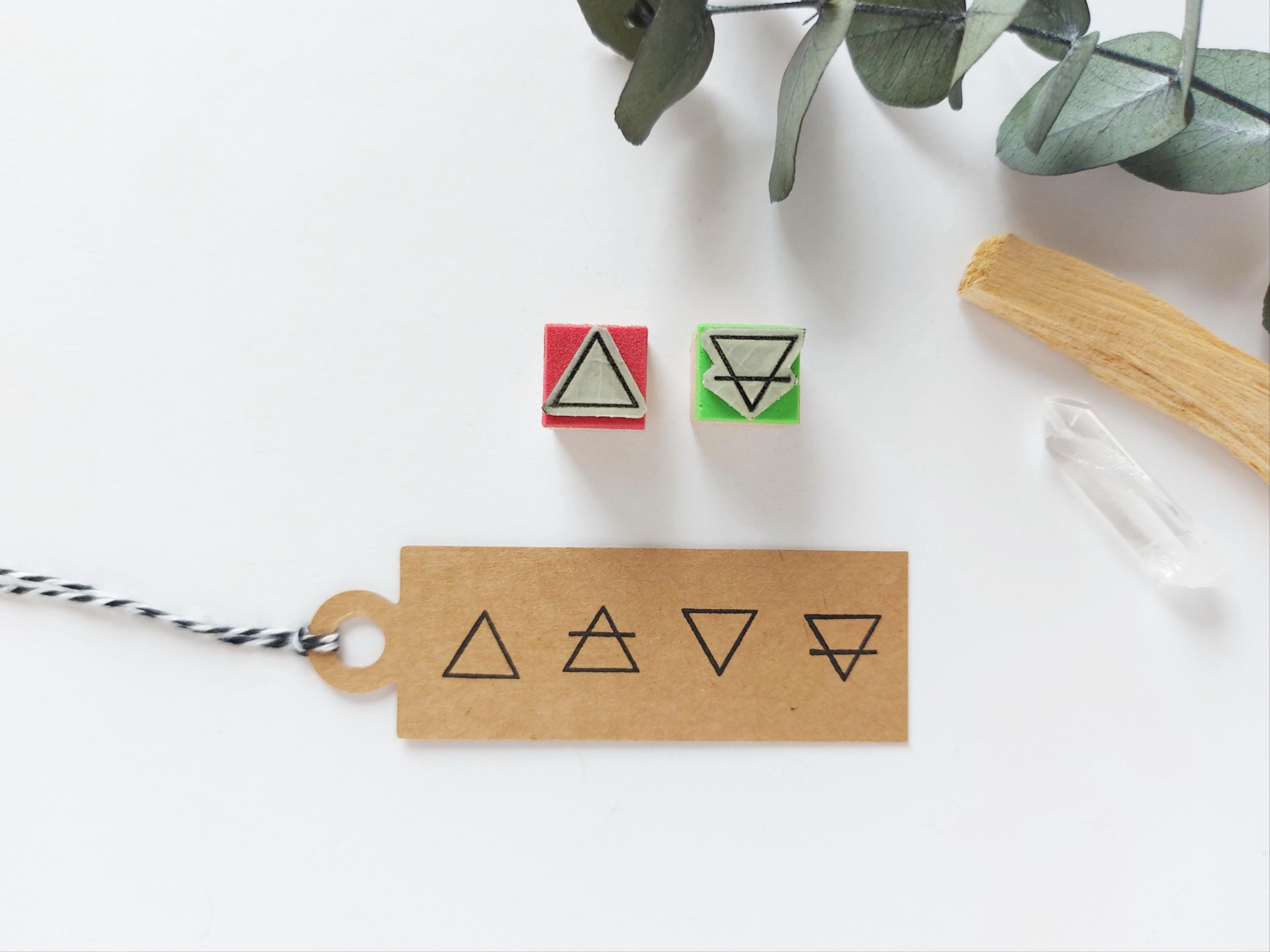 Mini Four Elements Alchemy Symbols Rubber Stamps, Tiny 4 Alchemical ...