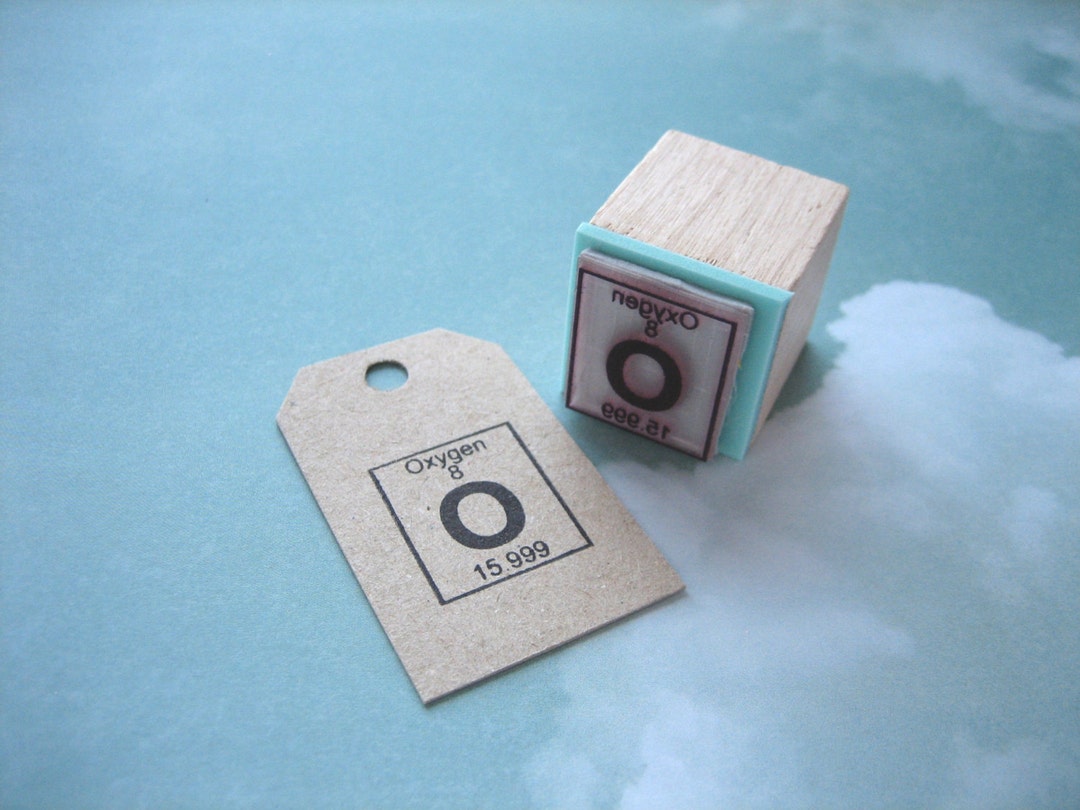 OXYGEN Rubber Stamp. Periodic Table Stamp. Oxygen Symbol Stamp. Oxygen ...
