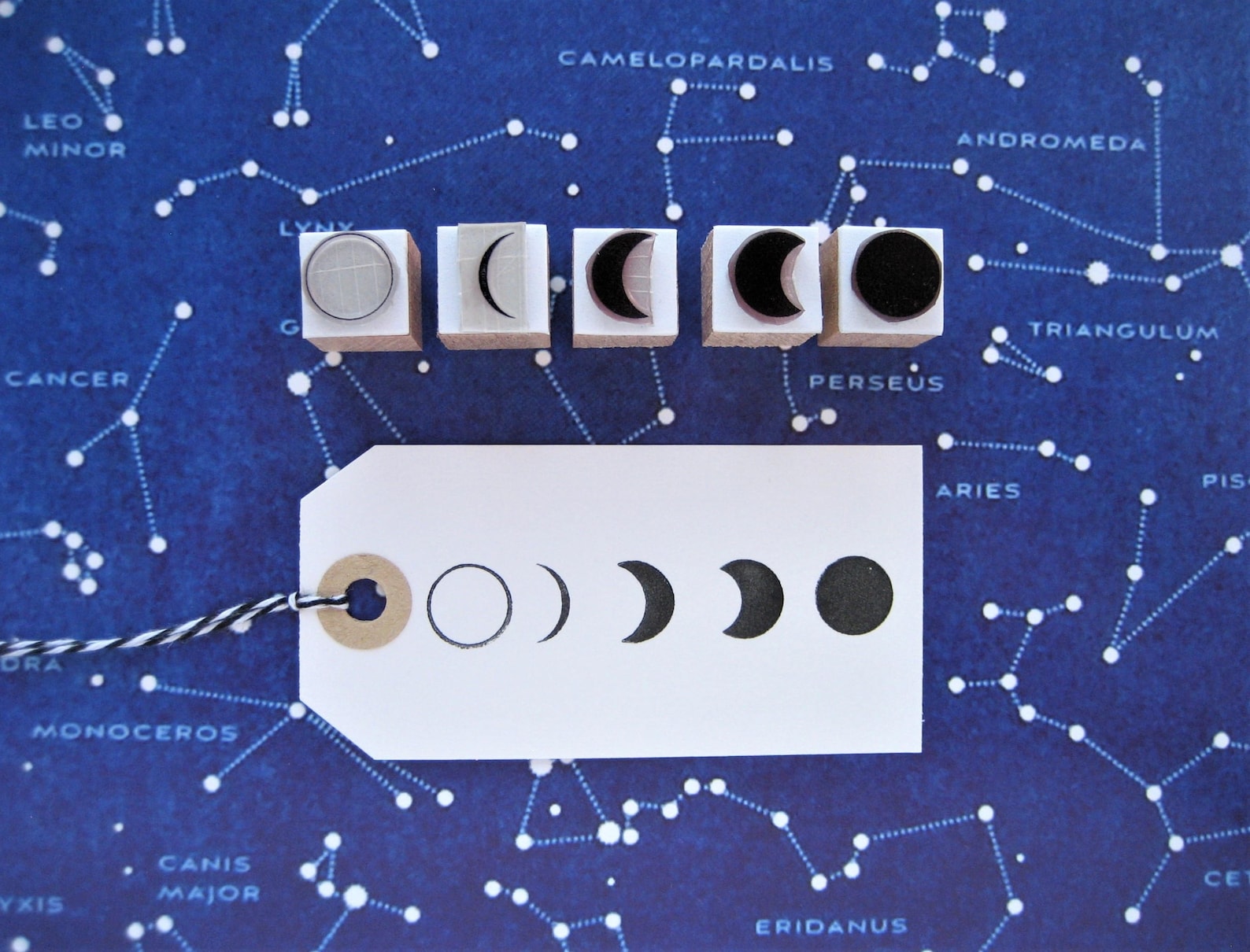 Moon Phases Stamps. Moon Stamps. Phases of the Moon Stamps. - Etsy