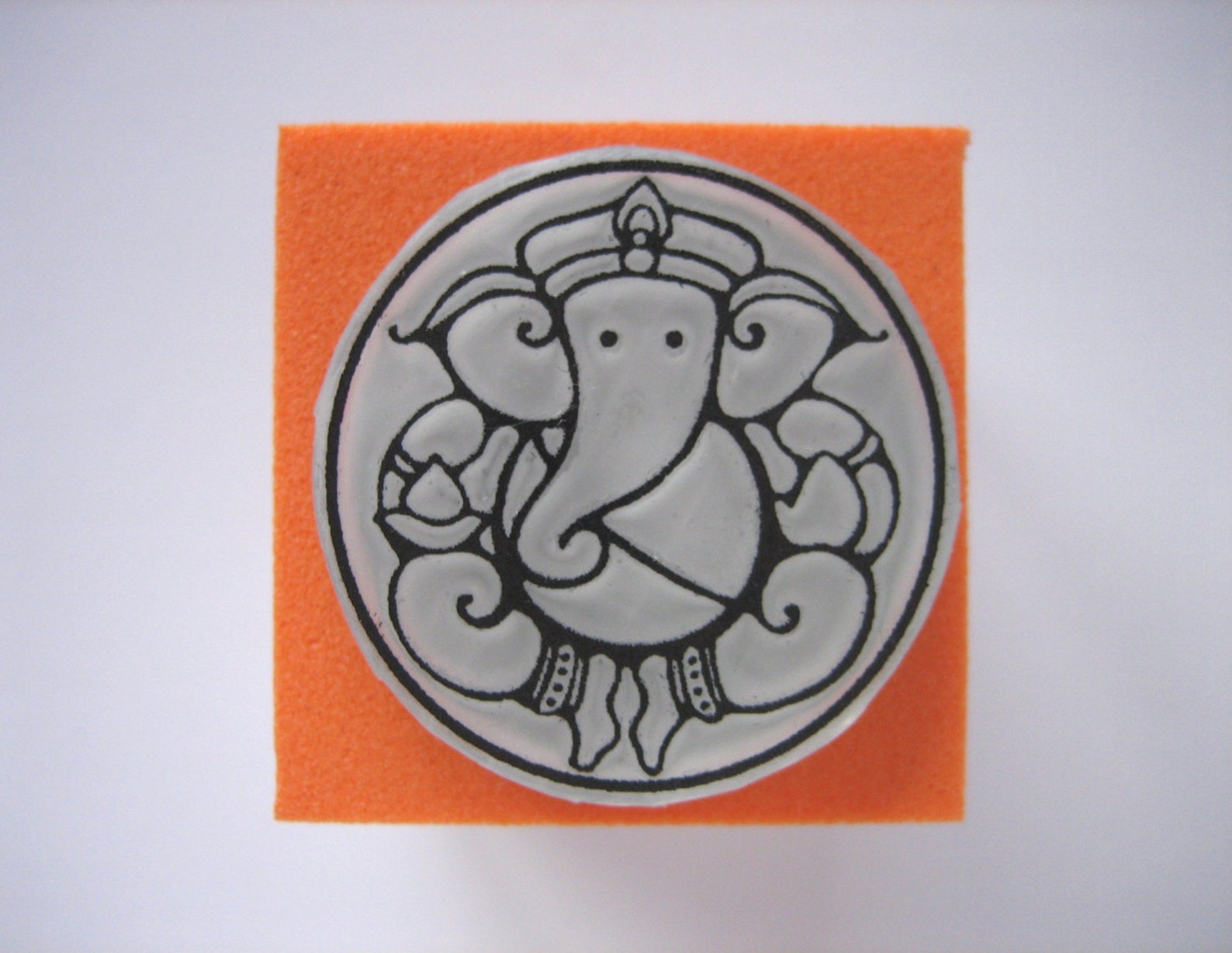 GANESH Rubber Stamp, Ganesha Lover Gift, Hindu Talisman, Om Mantra ...