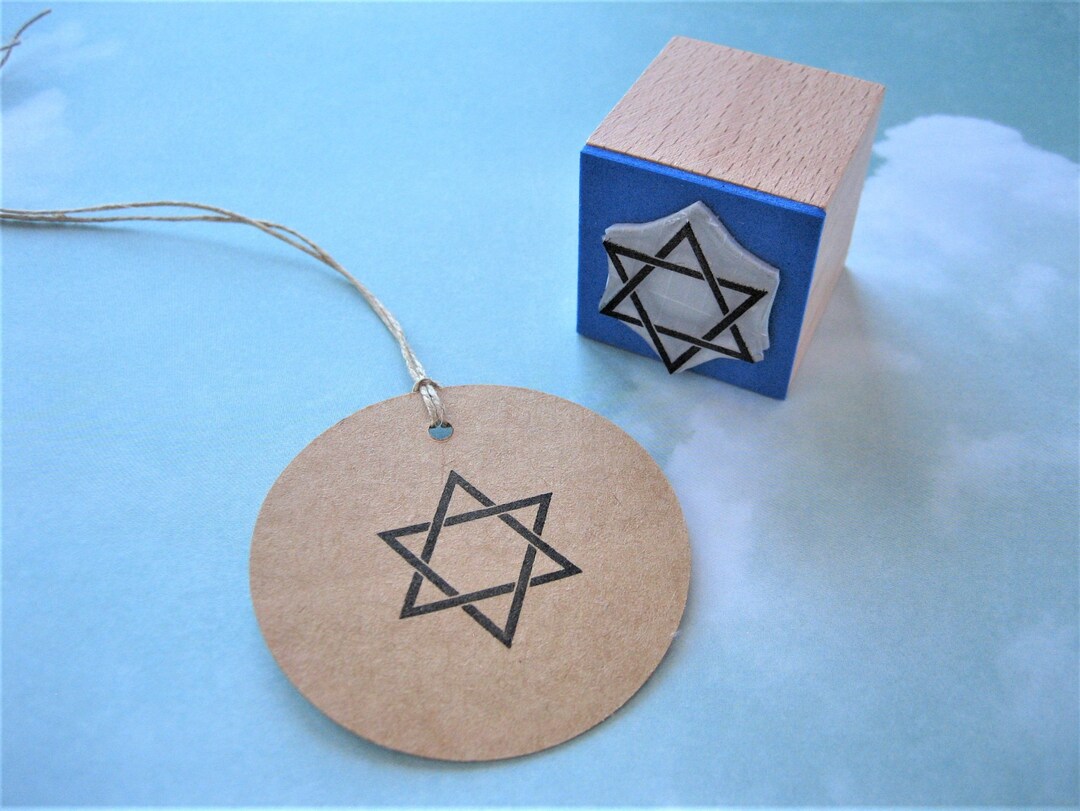 Star of David Rubber Stamp, Jewish Star Symbol, Gift for Israel Lover ...