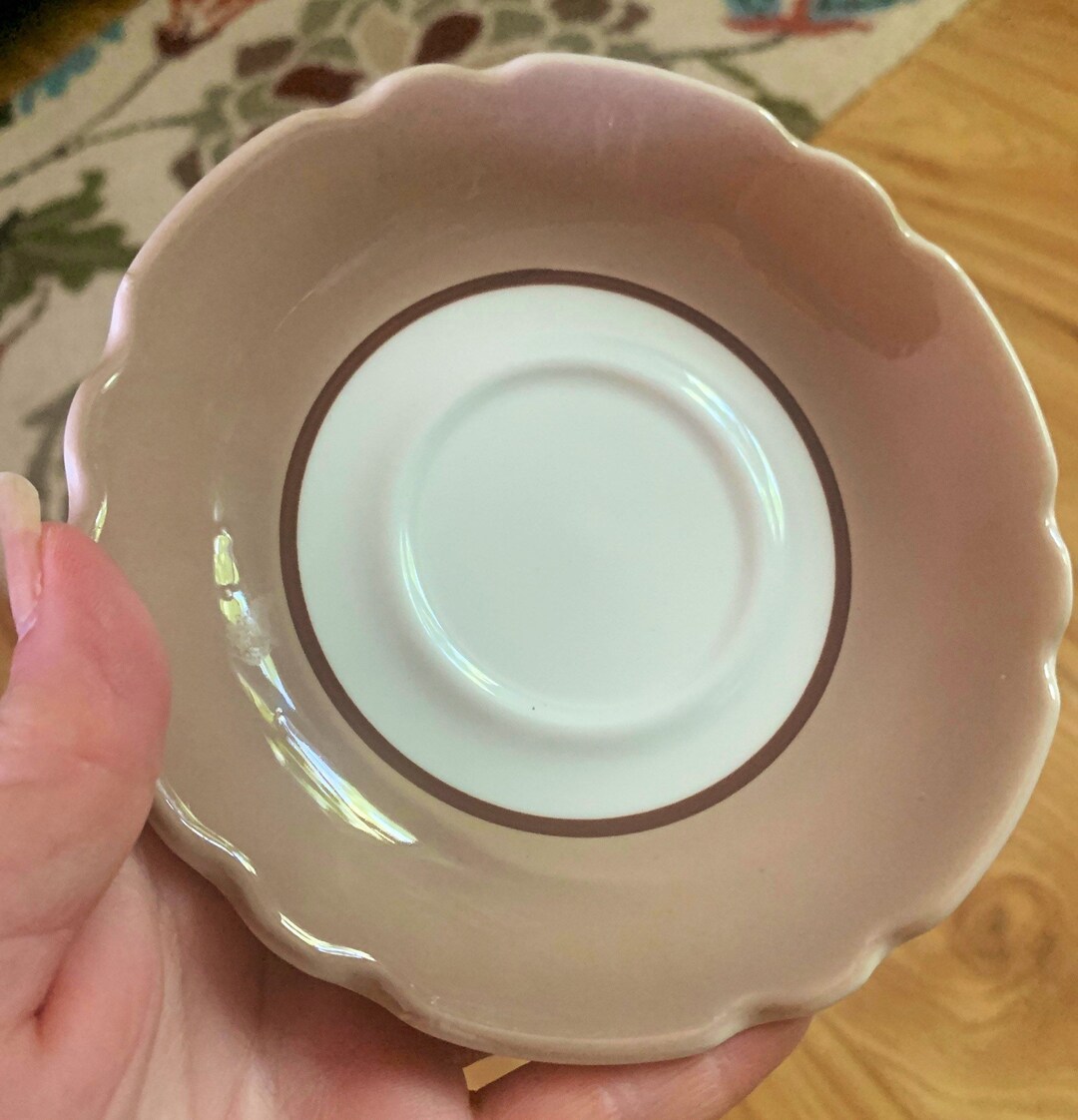 Three Pretty and Unique Shiny Walker China Saucers Made in Bedford ...