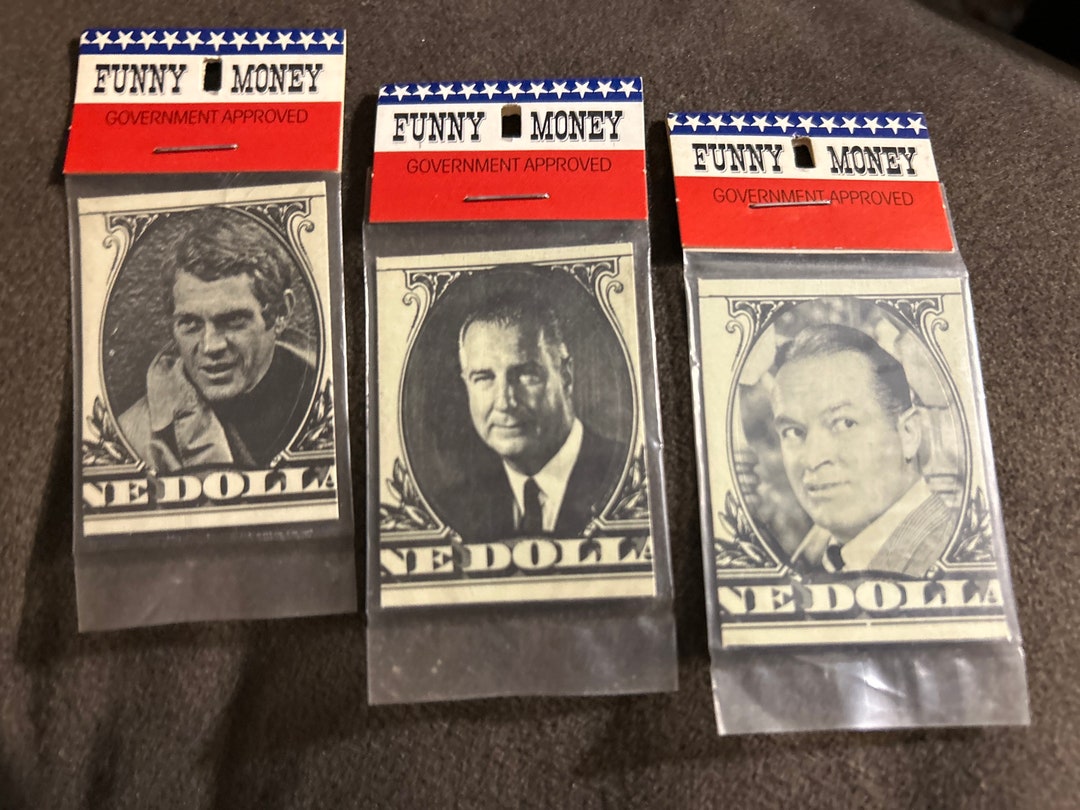 Entire Lot of Gimmick Funny Money Stickers in a Variety of Celebrities ...